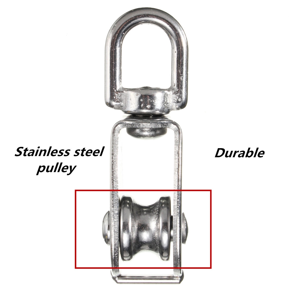 Stainless Steel Pulley M15/M20 M25 M32 Single Wheel Swivel Lifting Rope ...