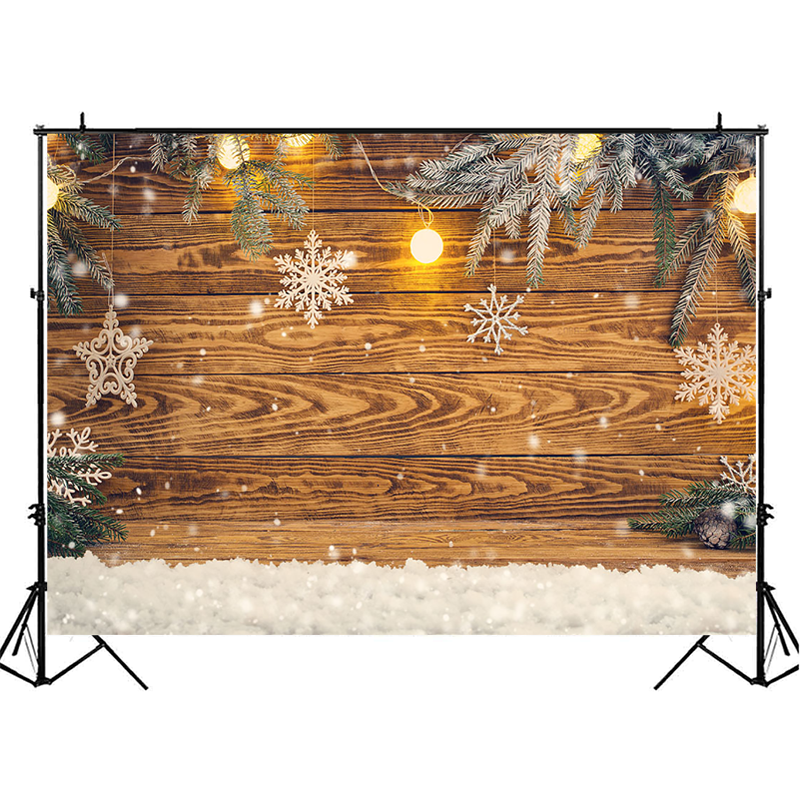 Lichtbruin Kerst Houten Raad Fotografie Achtergron... – Vicedeal