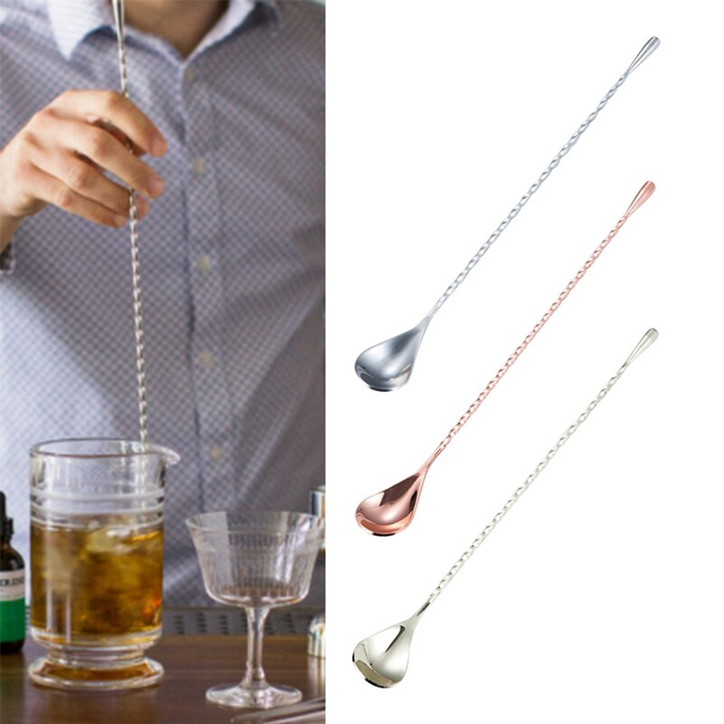 1 Pc Roestvrij Staal Mengen Cocktail Lepel Lange H... – Grandado