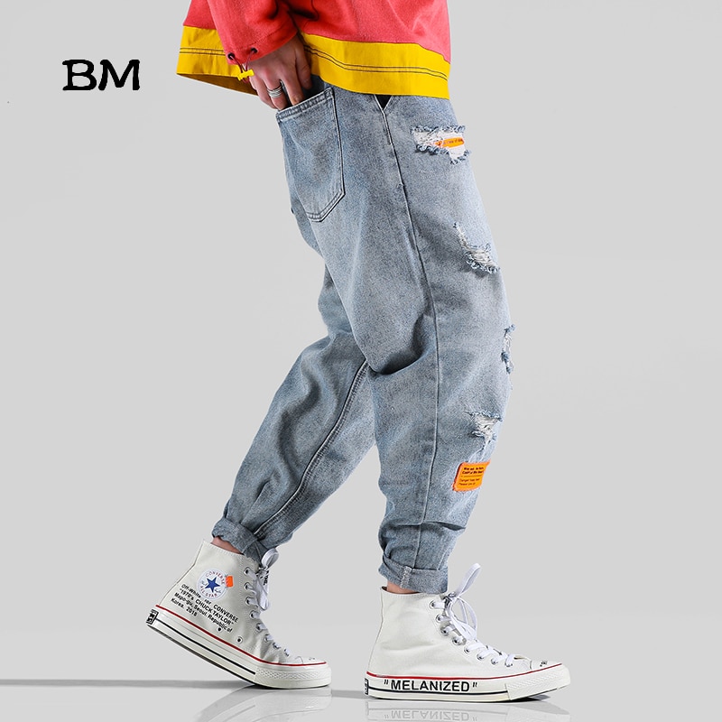 hip hop Harem modis kpop fashions blue jeans men s... – Grandado