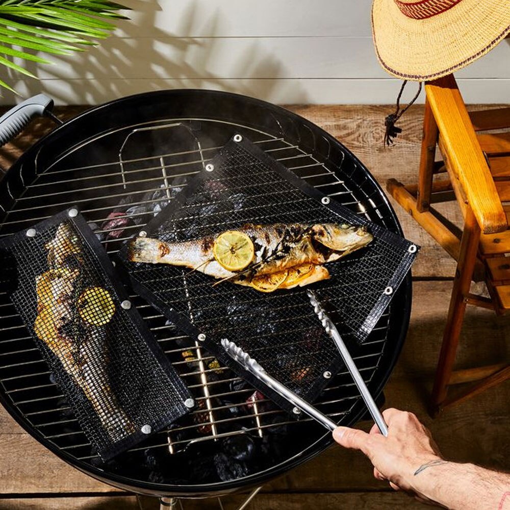 1 Pcs Bbq Grill Mesh Tas Non-stick Gebakken Tool G... – Vicedeal