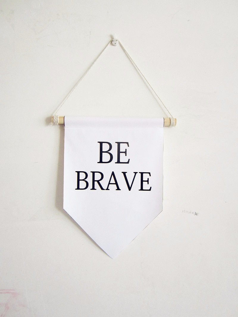 BE BRAVE vintage canvas print Banner with frame,th... – Grandado