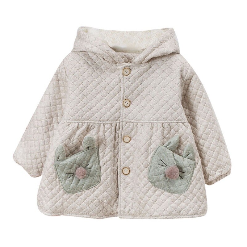 Flicka tjocka sammet lapptäcke färg ficka barn kap... – Vicedeal