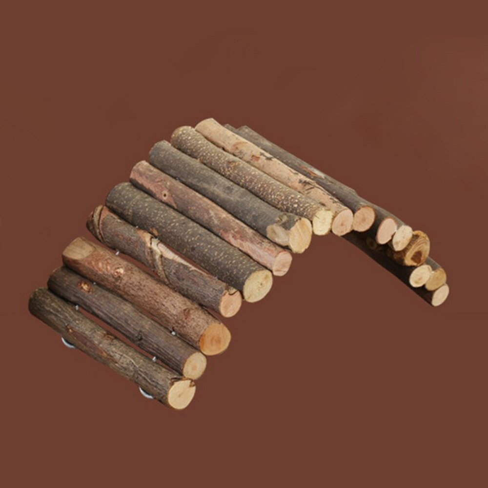 Pet Bridge Ladder Toy Natural Wooden Flexible Clim... – Grandado