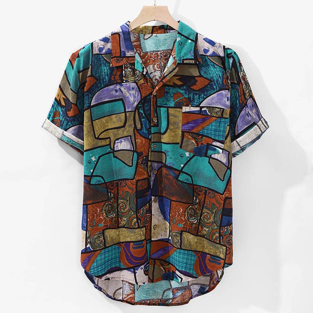 Heren Hawaiiaanse Shirt Mannelijke Casual Gedrukt ... – Grandado