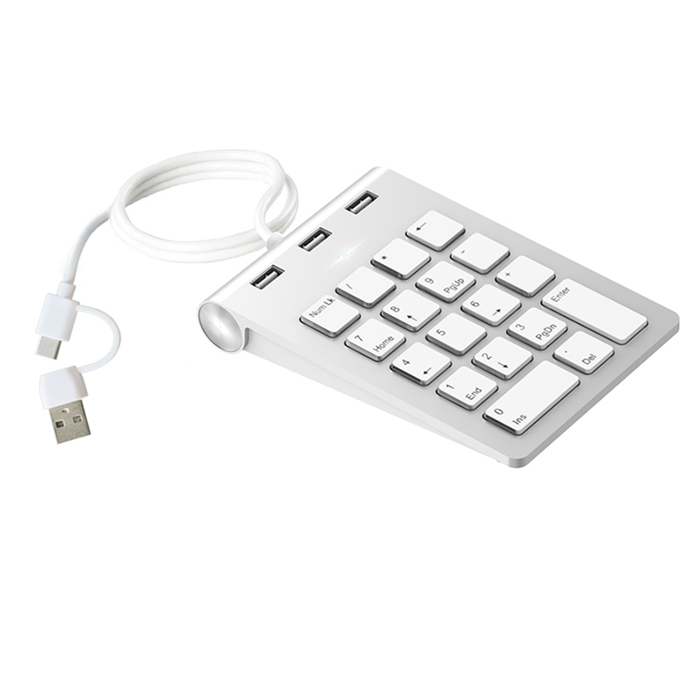 Usb & type c kablet numerisk tastatur med 3 usb 2.... – Vicedeal
