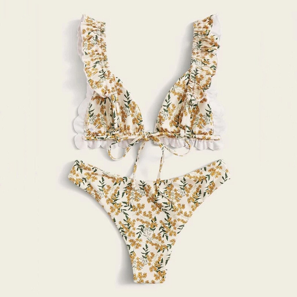 40 # Sexy Print Ruche Badpak Vrouwen Badmode Zomer... – Vicedeal