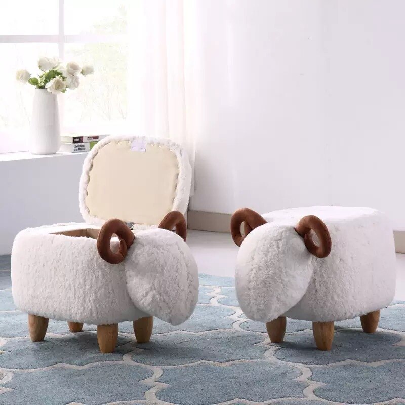 lamb change shoes stool sofa stool shoe stool hous... – Grandado