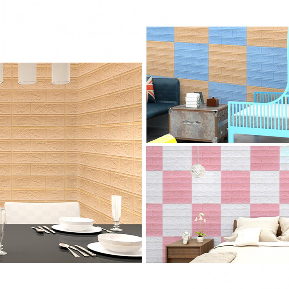 10Pcs 3D Brick Wall Sticker Waterproof Self-Adhesi... – Grandado