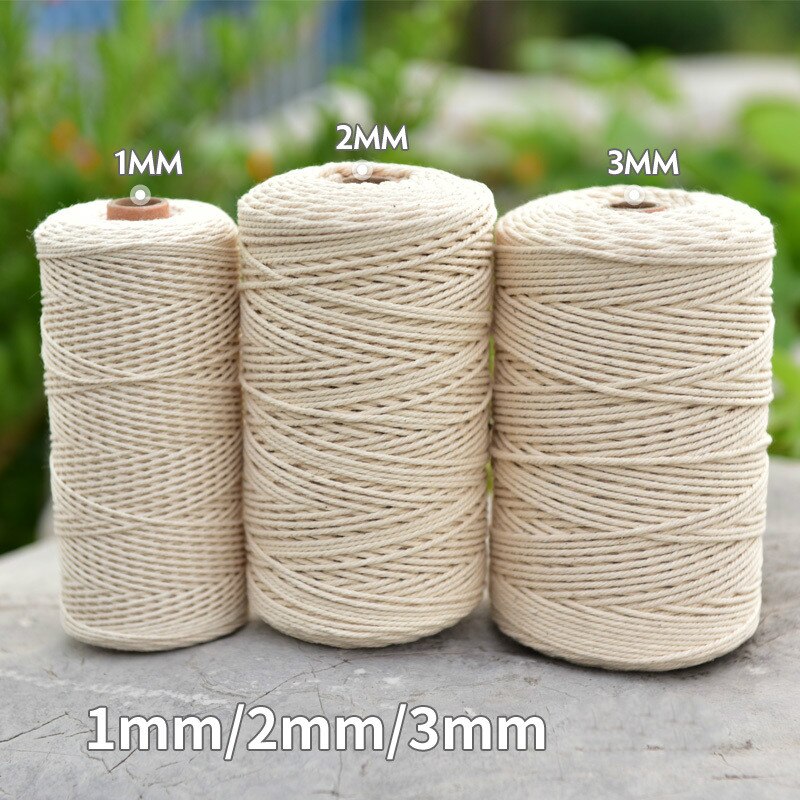 3mm 4mm 5mm 6mm Macrame Rope Twisted String Cotton... – Vicedeal