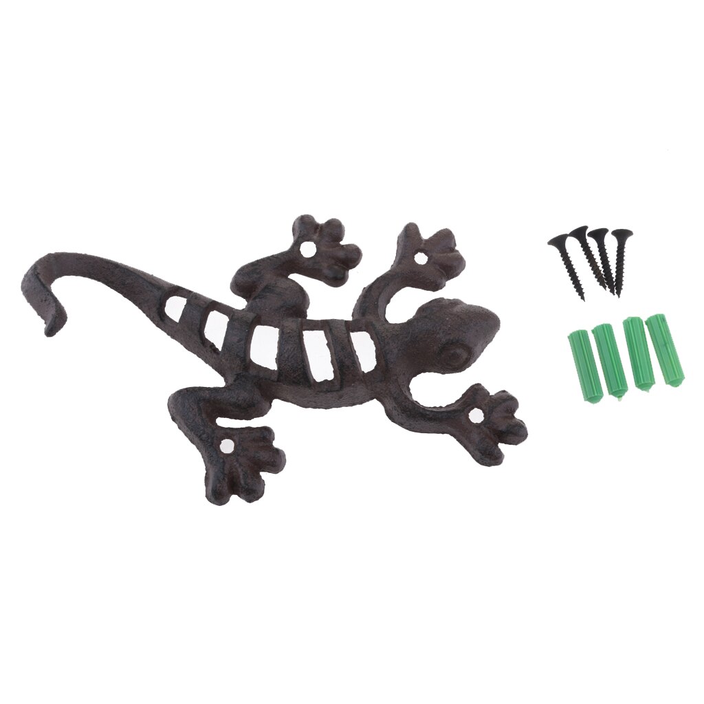 Iron Gecko Standbeeld Hanger Haak Muur Art Decor T... – Grandado