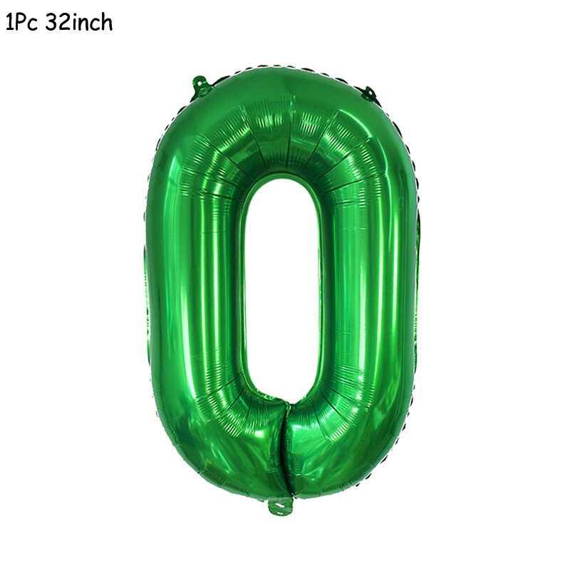 11Pcs Green Foil Number Balloons Dinosaur Latex Ba... – Grandado