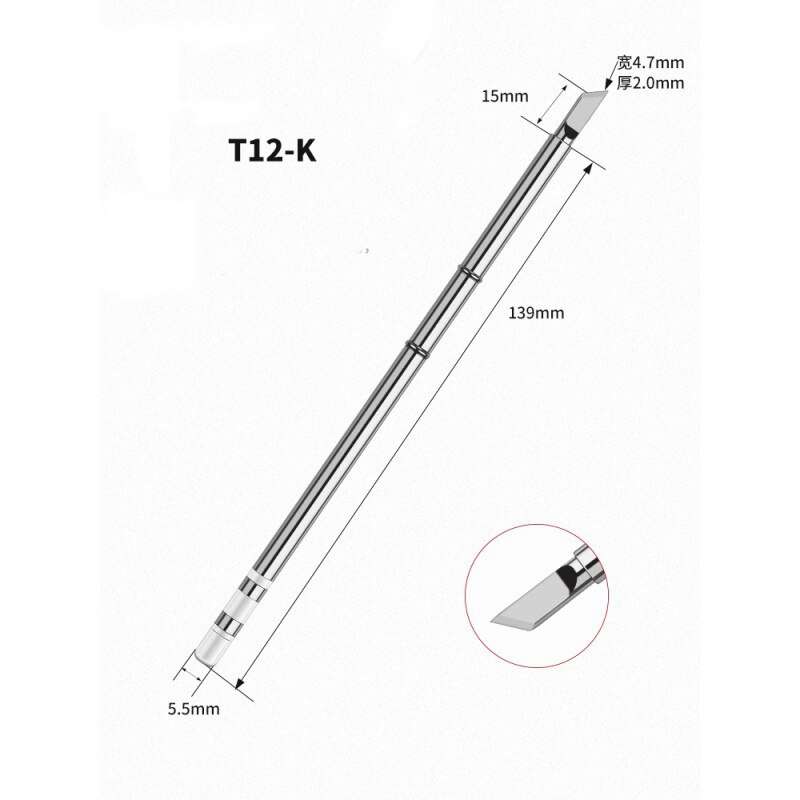 1PC T12 Series Soldering Iron Tips for Handle FX95... – Grandado