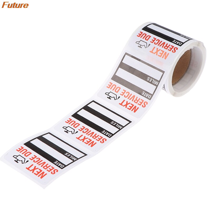 "NEXT SERVICE DUE" 100pcs Per Roll Of Oil Change M... – Grandado