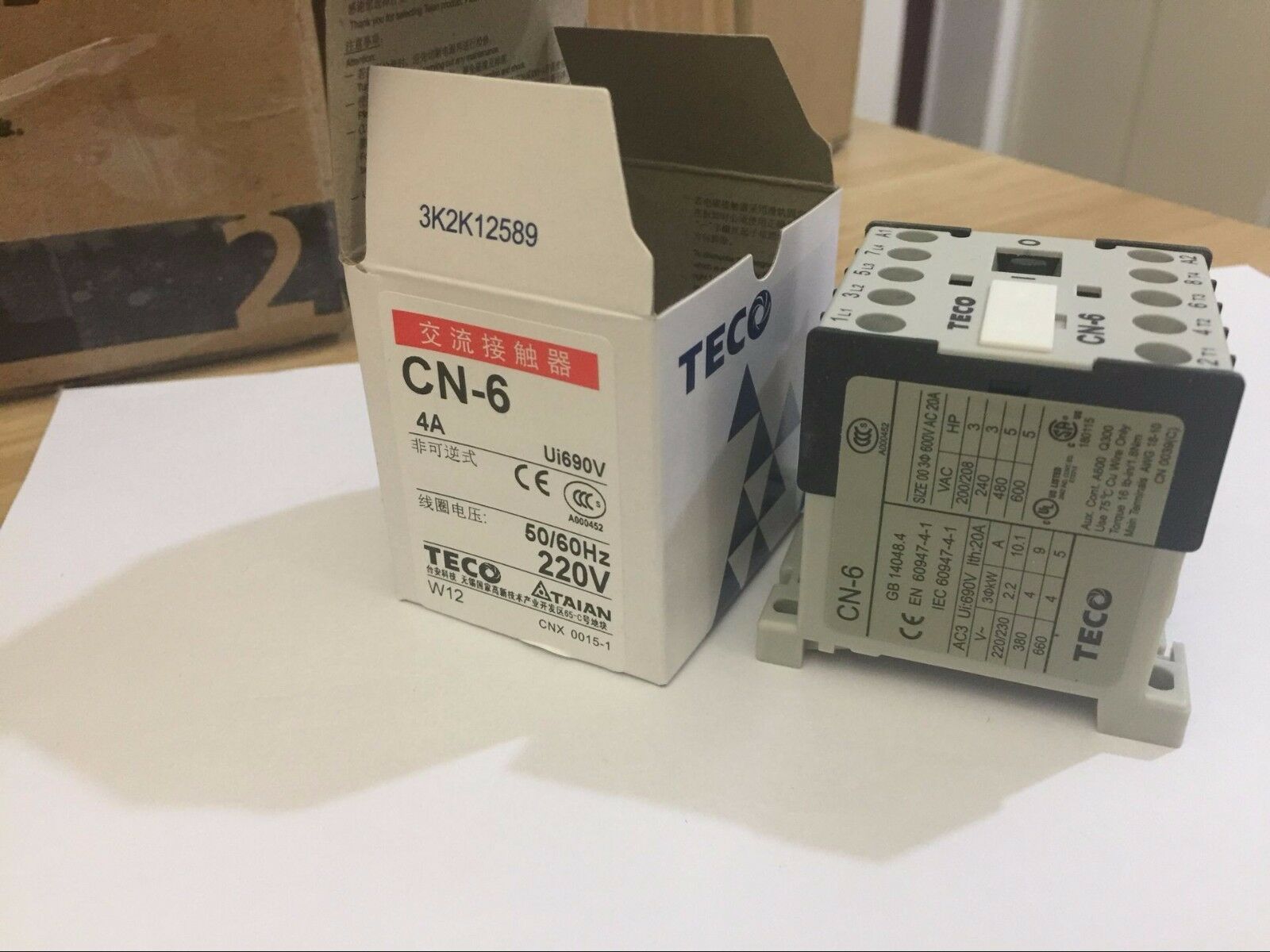 TECO CN-6 CN6 220V ,4A ,Contactor – Grandado