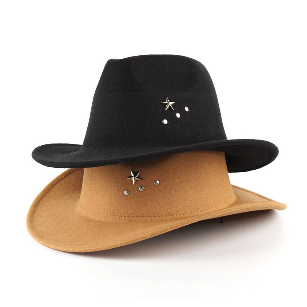 Western Cowboy Caps Cowgirl Hat Star Decoration Wi... – Grandado