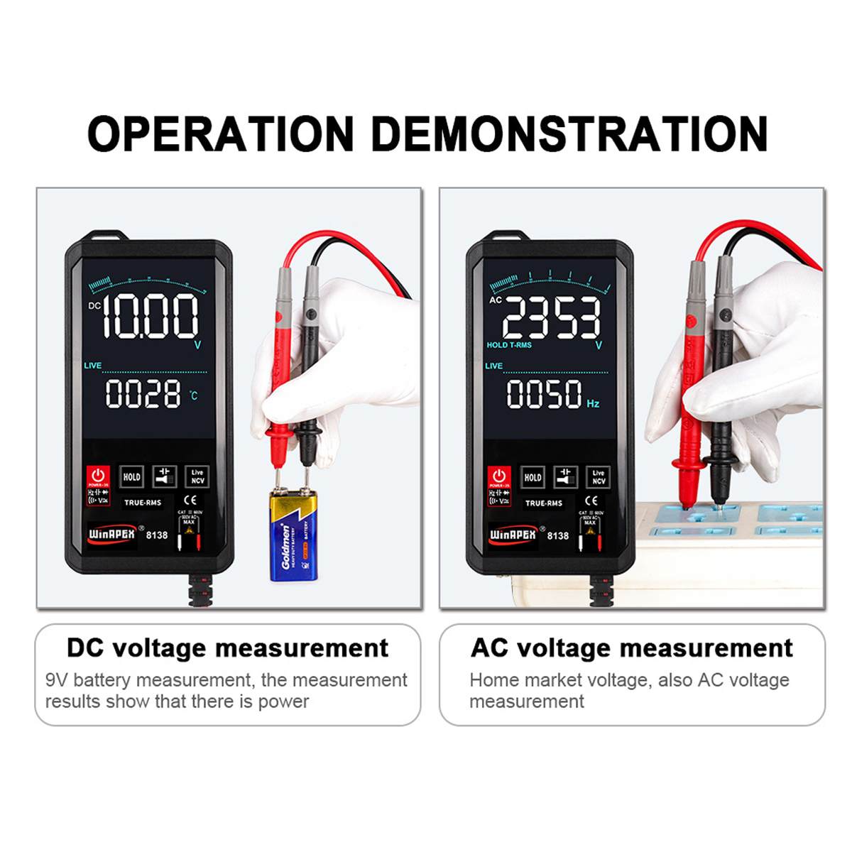 6000 Smart Touch Digital Multimeter Auto Ranging A... – Grandado