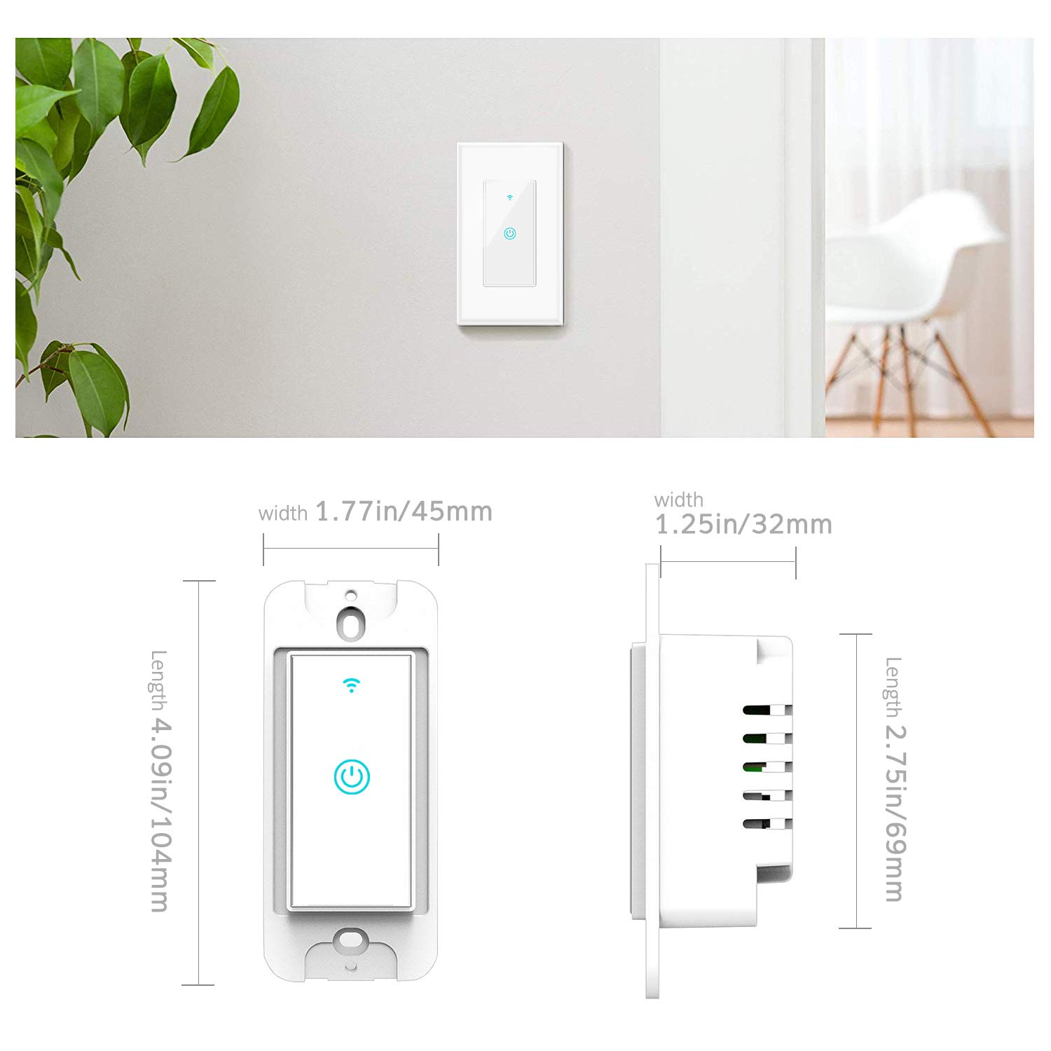 Wifi Smart Light Touch Interruptor Wall Switch US ... – Grandado