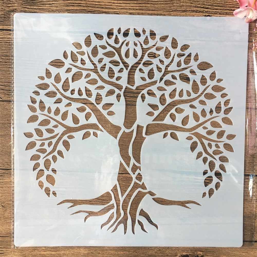 12*12inch Big Mandala Lucky Tree DIY Layering Sten... – Grandado