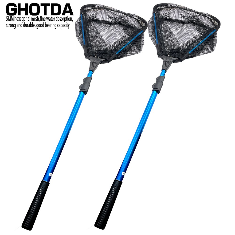 Ghotda Folding Fishing Landing Hand Nets 1.8m 2.1m... – Vicedeal