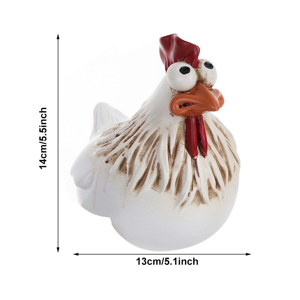 Garden Resin Chicken Statue Hen Hanging On The Sta... – Grandado