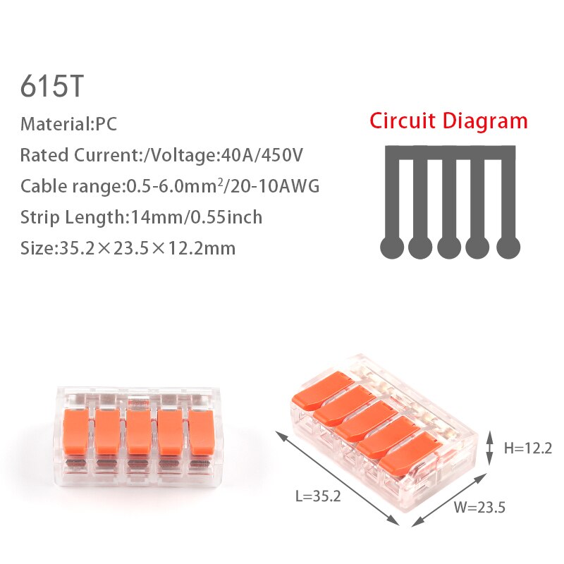 10PCS Cable Connector 6mm2 Universal Compact Quick... – Vicedeal