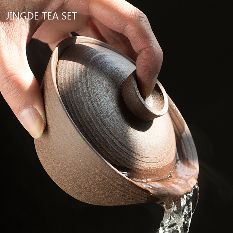 Retro Kiln Change Ceramics Gaiwan Handmade Pottery... – Grandado