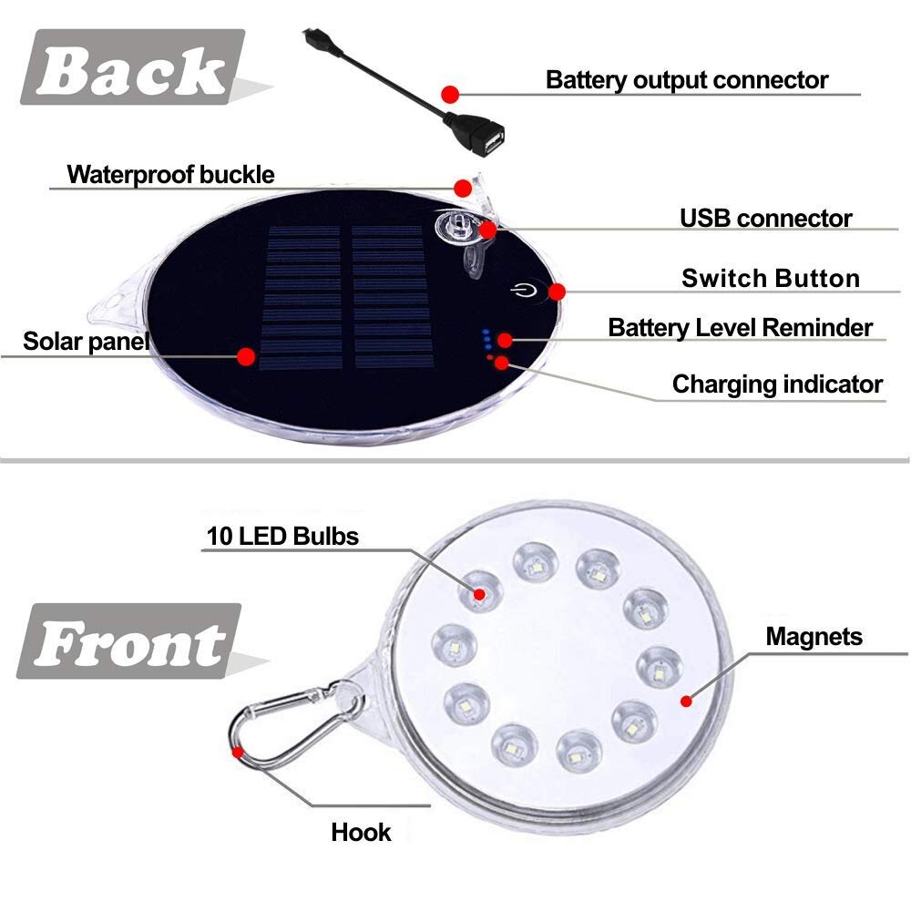 Magenetic Solar Camping Light With USB Charging So... – Vicedeal