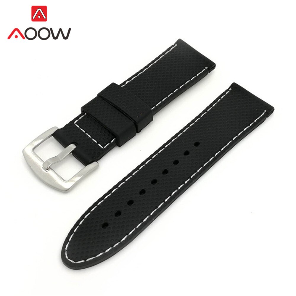 20mm 22mm 24mm Universal Soft Silicone Watchband S... – Grandado