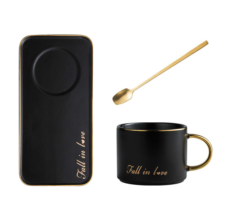 Rectangle Coffee Cup Saucer Sets Dumb Light Cerami... – Grandado