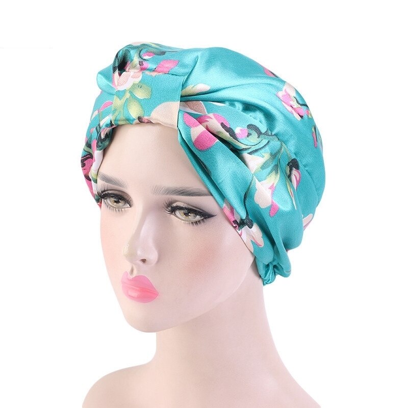 Mode Satijn Haar Cap Voor Slapen Gedrukt Zijde Nac... – Vicedeal