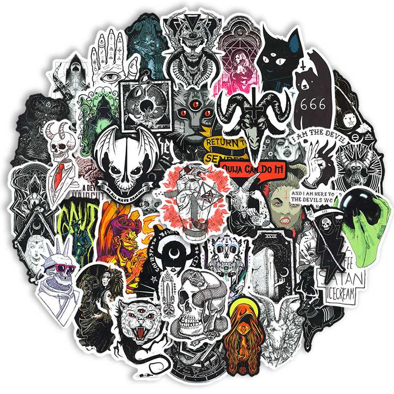 50pcs/set Gothic Theme Sticker Waterproof for Car ... – Grandado