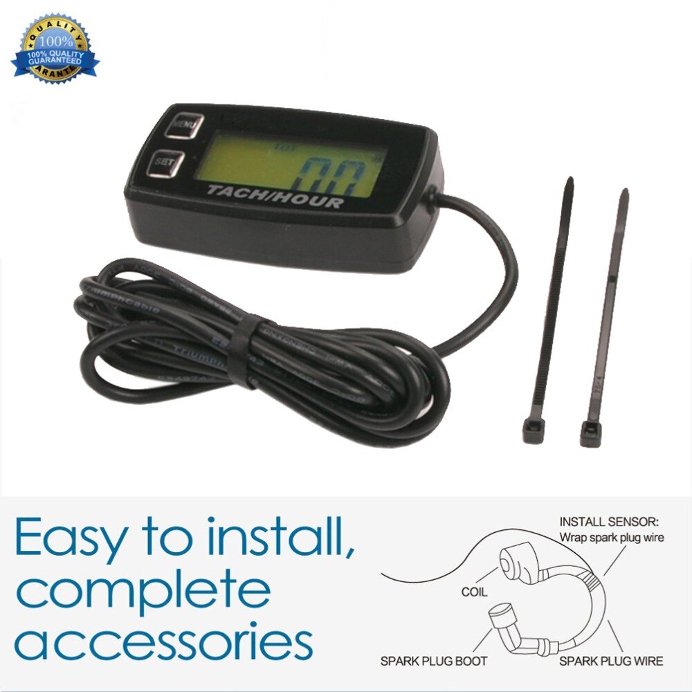Engine Backlit Waterproof Digital Hour Meter Tacho... – Grandado