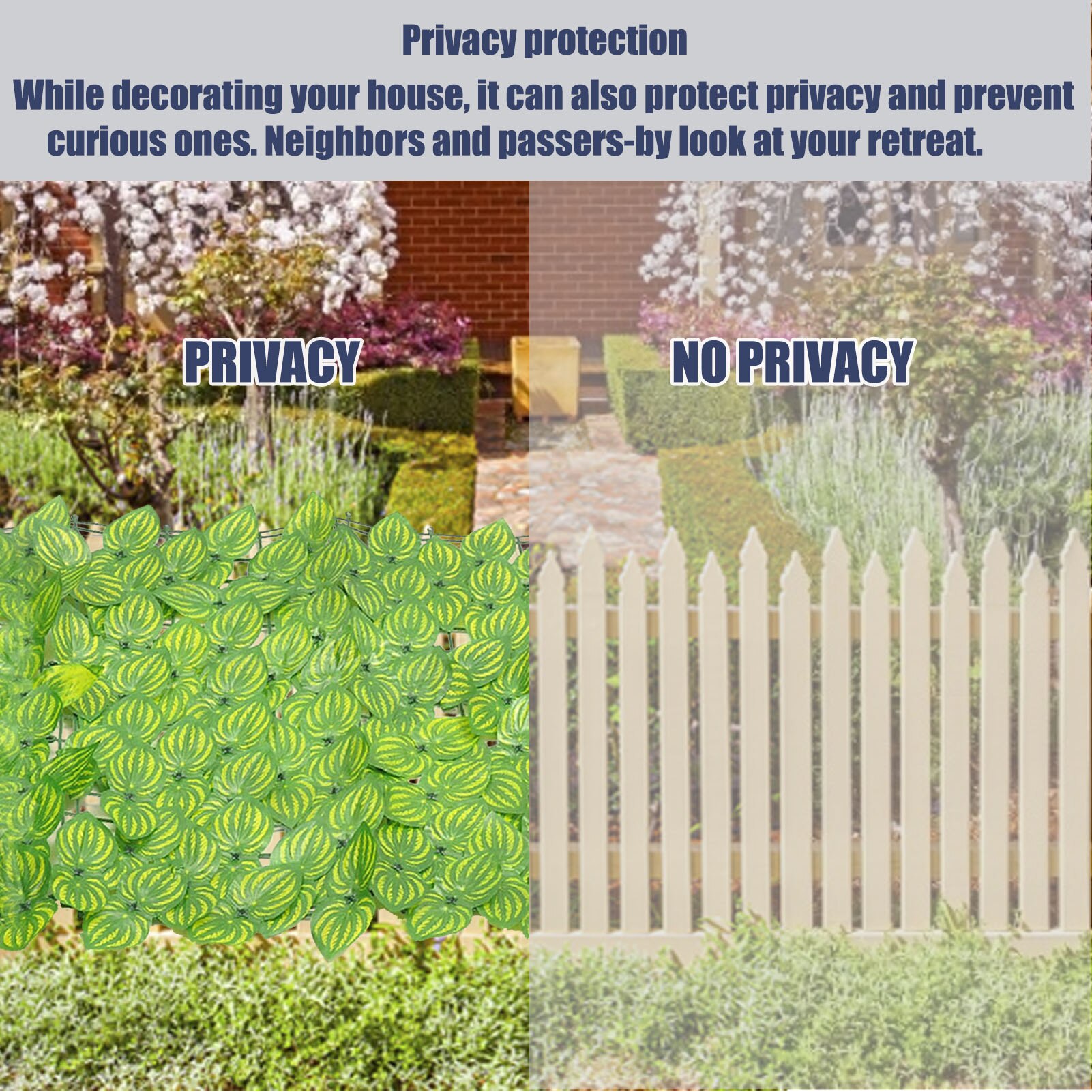 1X3M Artificial Leaf Garden Fence Screening Roll U... – Grandado