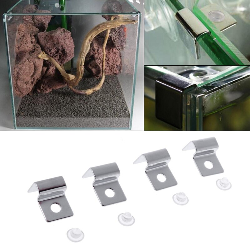 4 Stuks Rvs Aquarium Fish Tank Vaste Cover Clip Fi... – Grandado