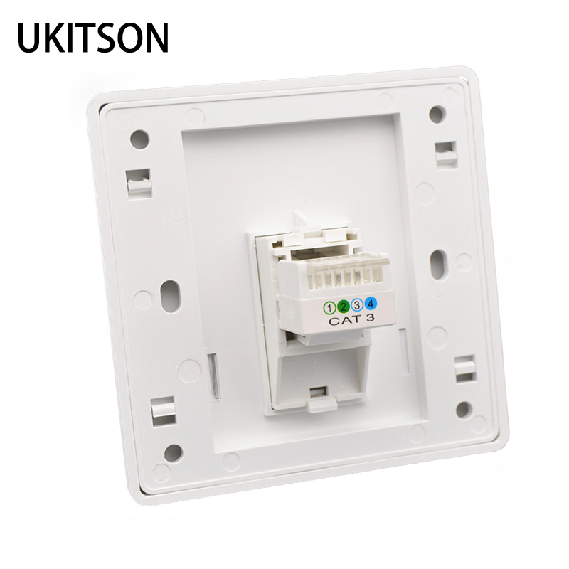 1 Port Cat 3 RJ11 Phone Socket Wall Outlet White C... – Grandado