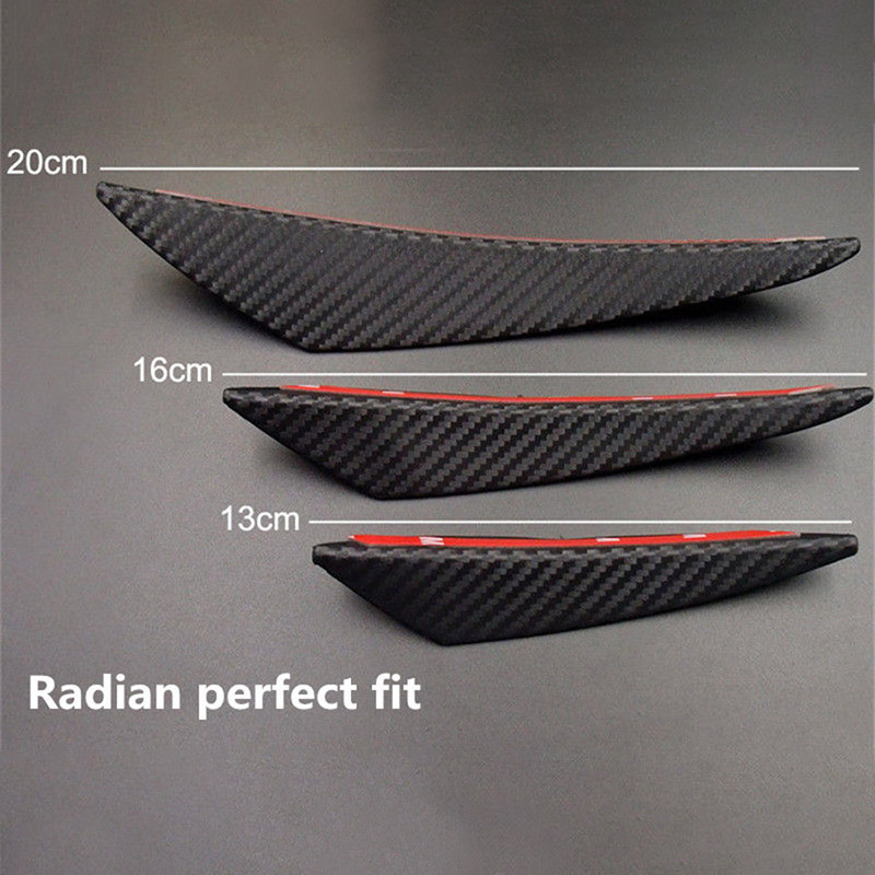 6Pcs Universal Carbon Fiber Look Car Front Bumper ... – Vicedeal