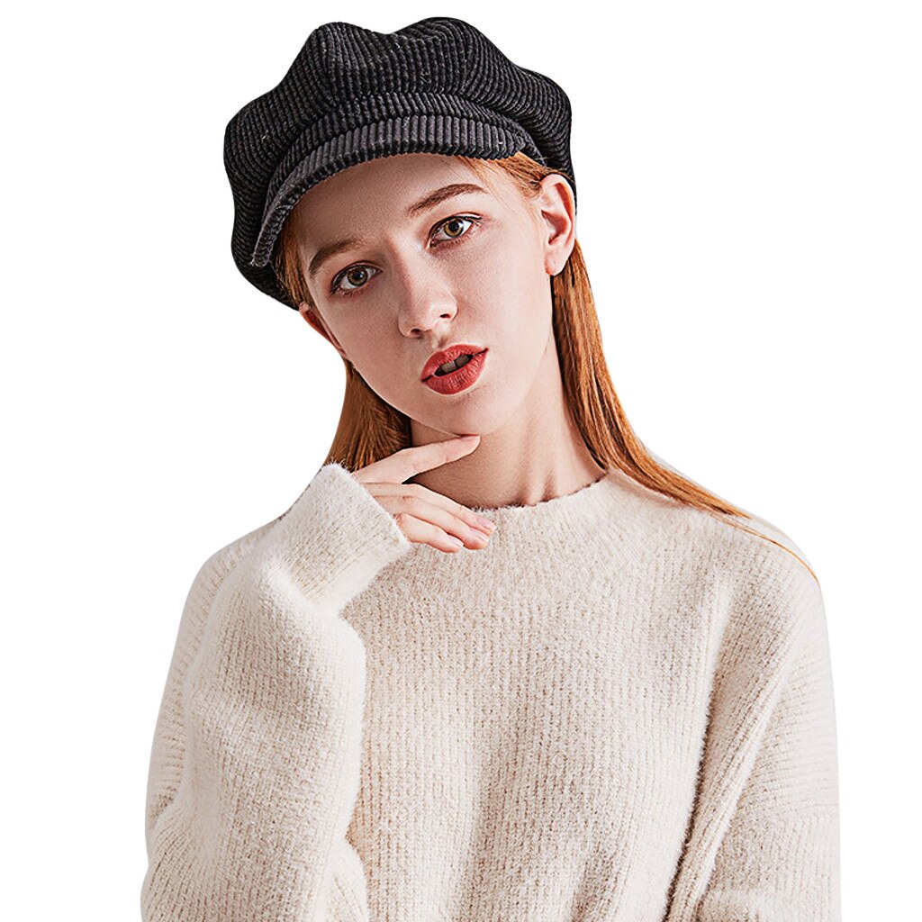 womens ladies sweet solid warm wool winter beret W... – Vicedeal