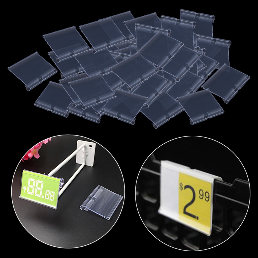 Pack of 50 Transparent Plastic Price Tag Label Hol... – Grandado