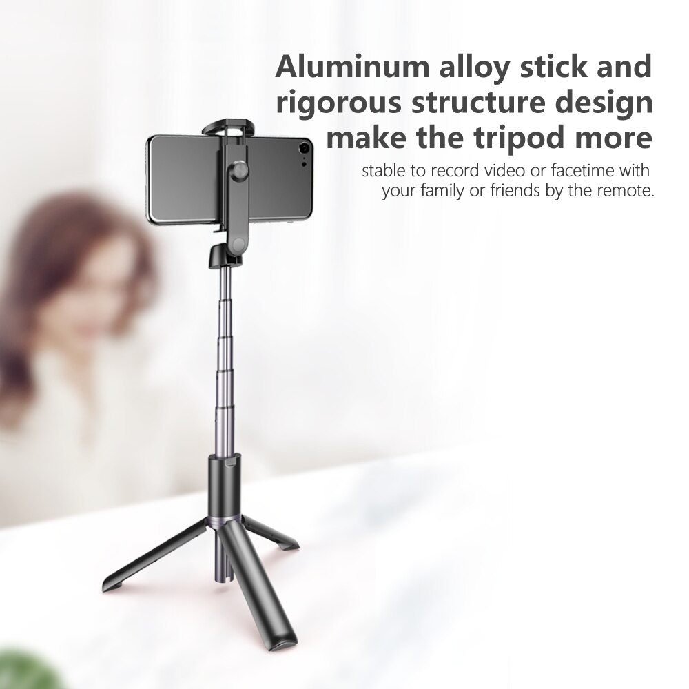 Foldable Tripod Selfie Stick Bluetooth With Wirele Grandado