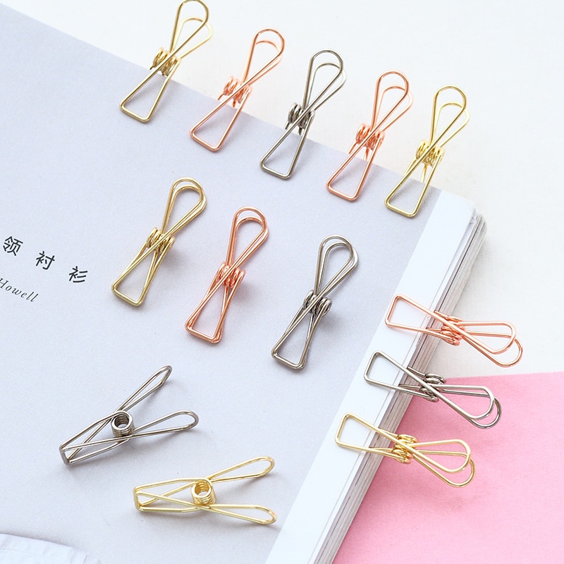 6 pcs/lot Cute Fish Clip Hollow Out Metal Binder C... – Grandado