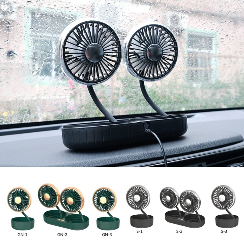 Auto Ventilator 180 Graden Draaibaar 3 Speed Dual ... – Grandado