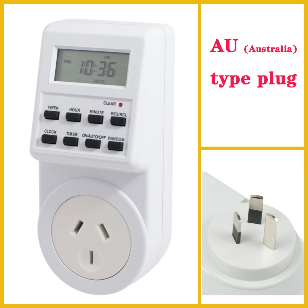 Eu Uk Us Fr Br Plug Digital Weekly Programmable El Grandado