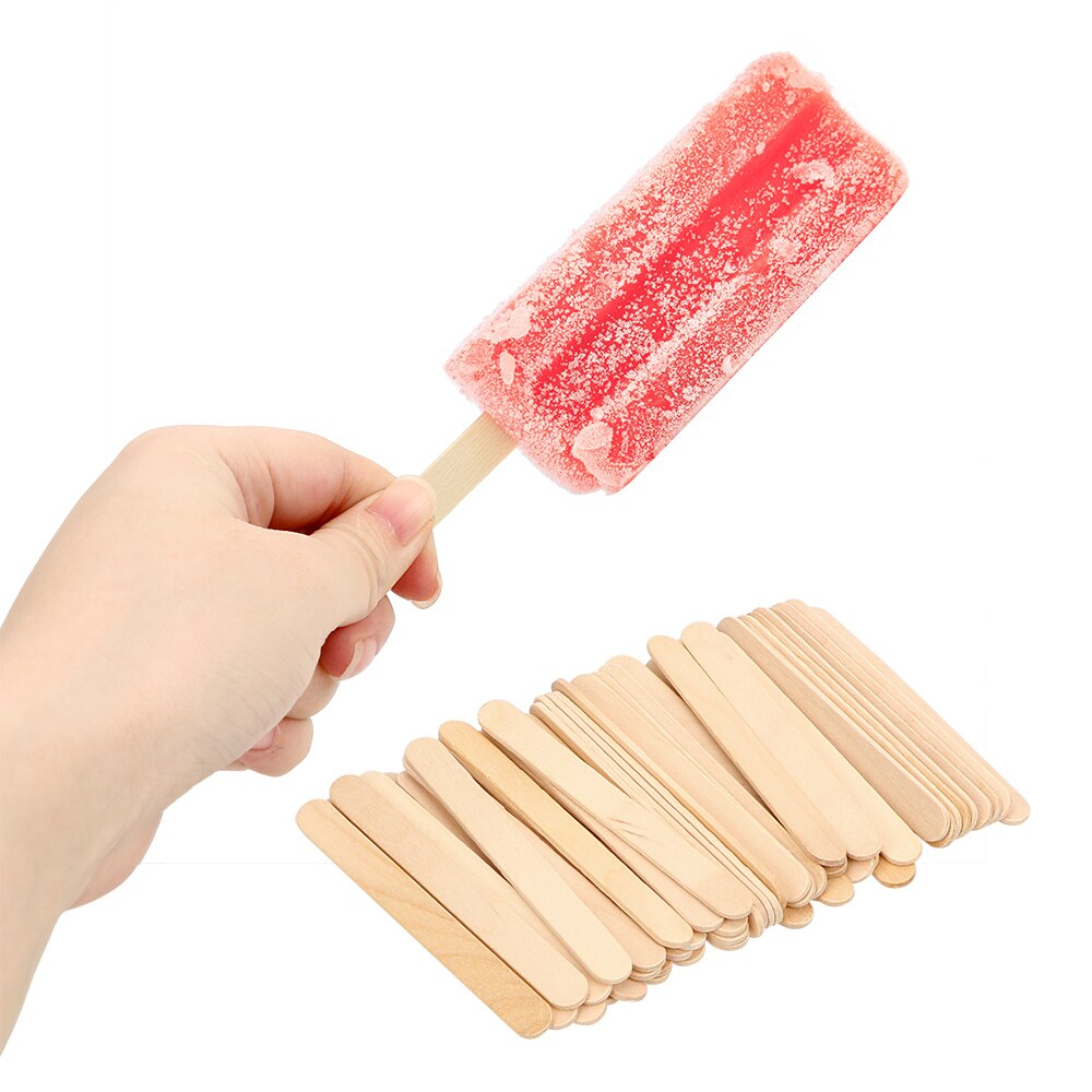 NICEYARD 50Pcs/Lot Natural Wood Ice Cream Sticks C... – Grandado