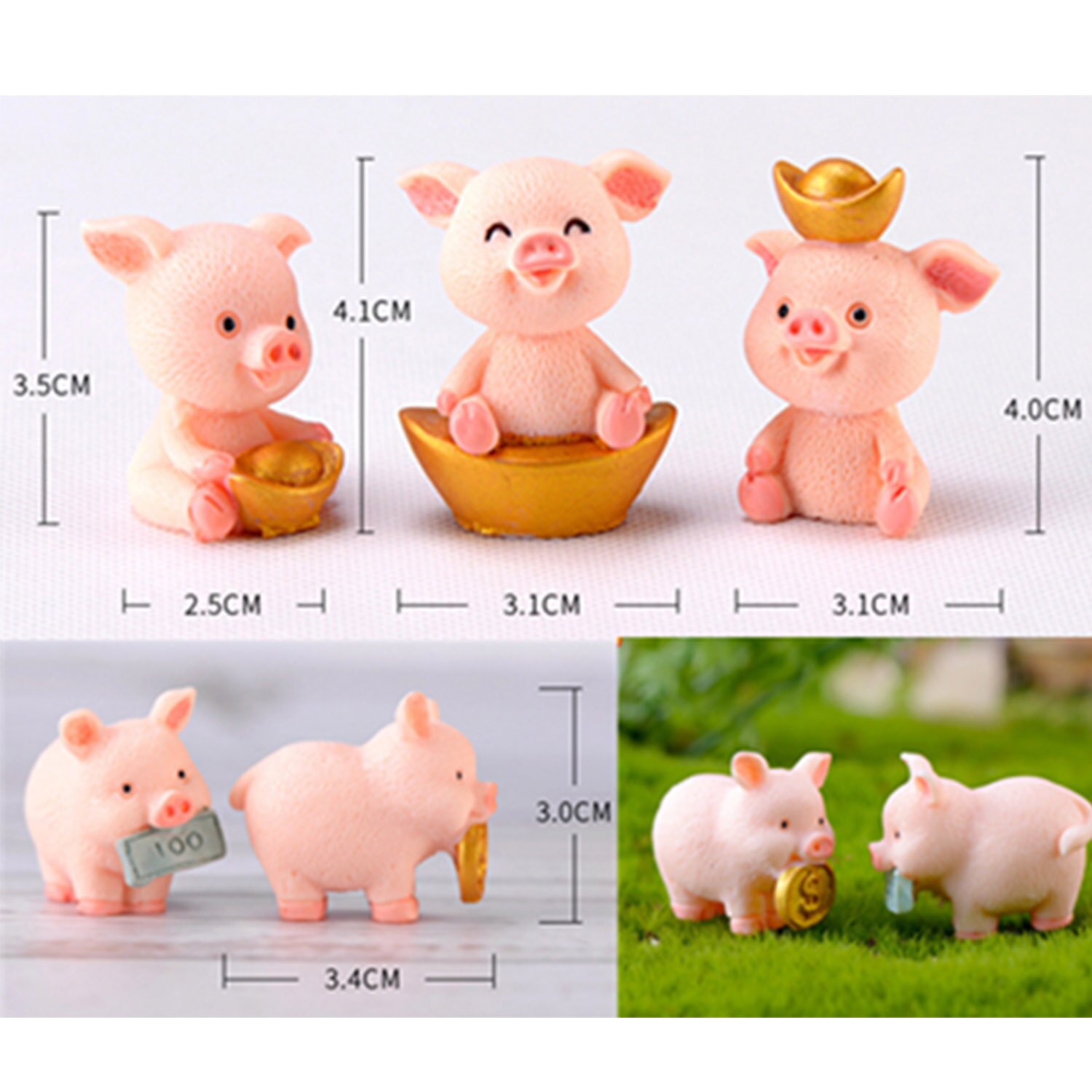 Kids 5PCS Cute Cartoon Resin DIY Micro Landscape M... – Grandado