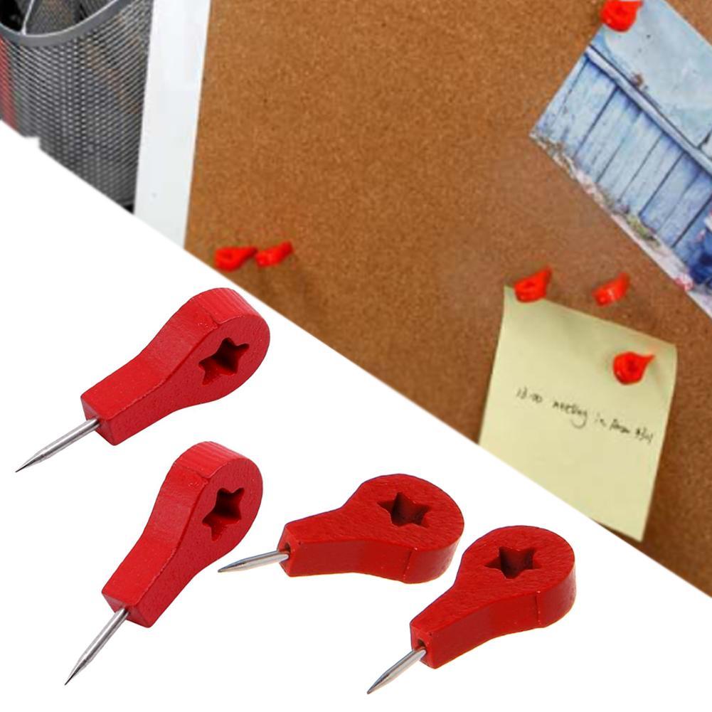 40 Pcs/boxes Red Wood Map Markers Thumbtack Pins F... – Vicedeal