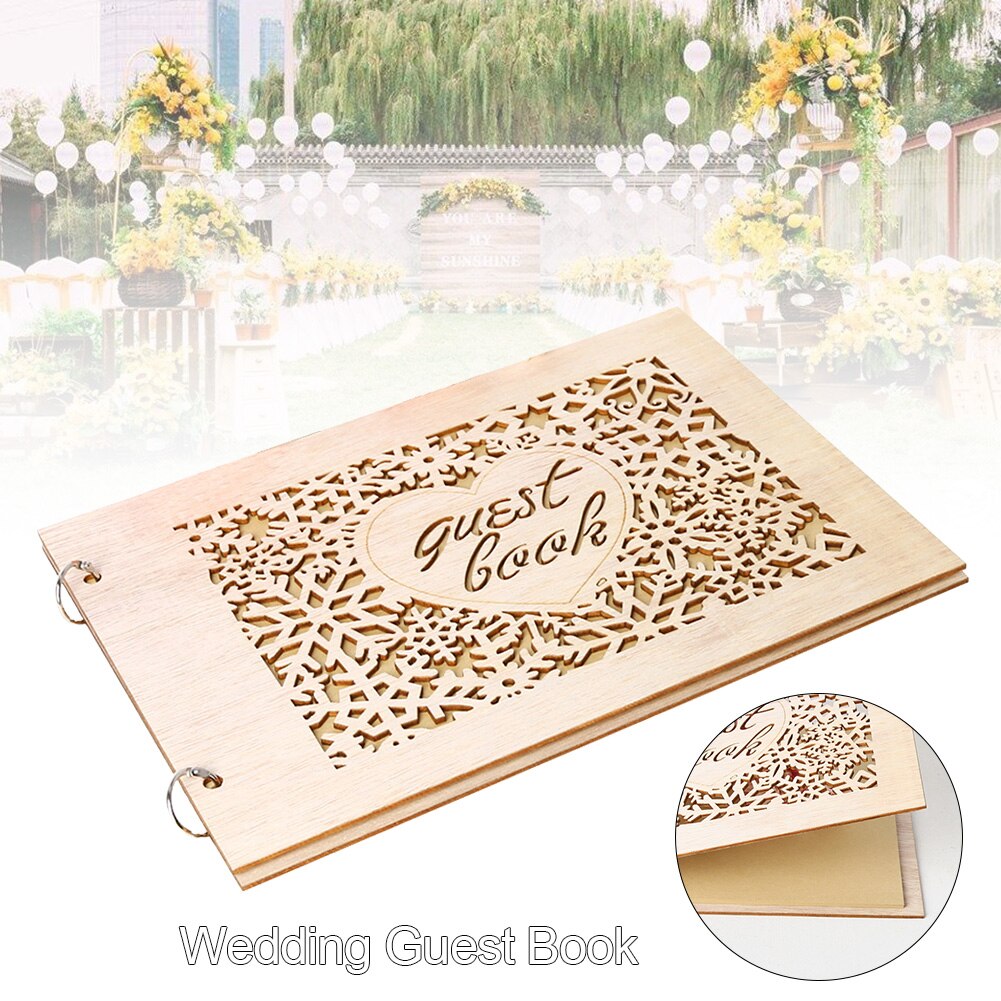 Wedding Guest Book Planner Wedding Wooden Organize... – Grandado