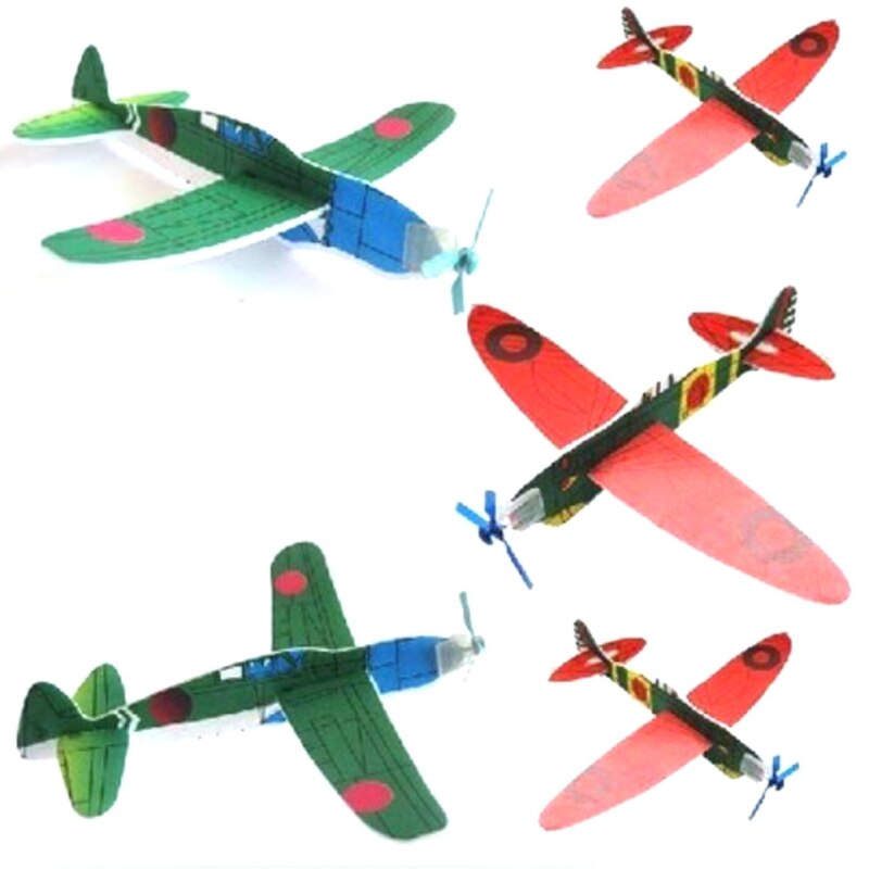 Kids Toys 12Pcs DIY Hand Throw Aircraft Flying Gli... – Grandado