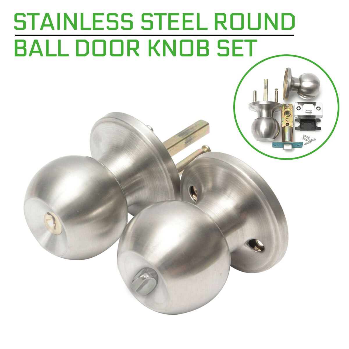 Stainless Steel Door Lock 25mm-45mm Bathroom Round... – Grandado