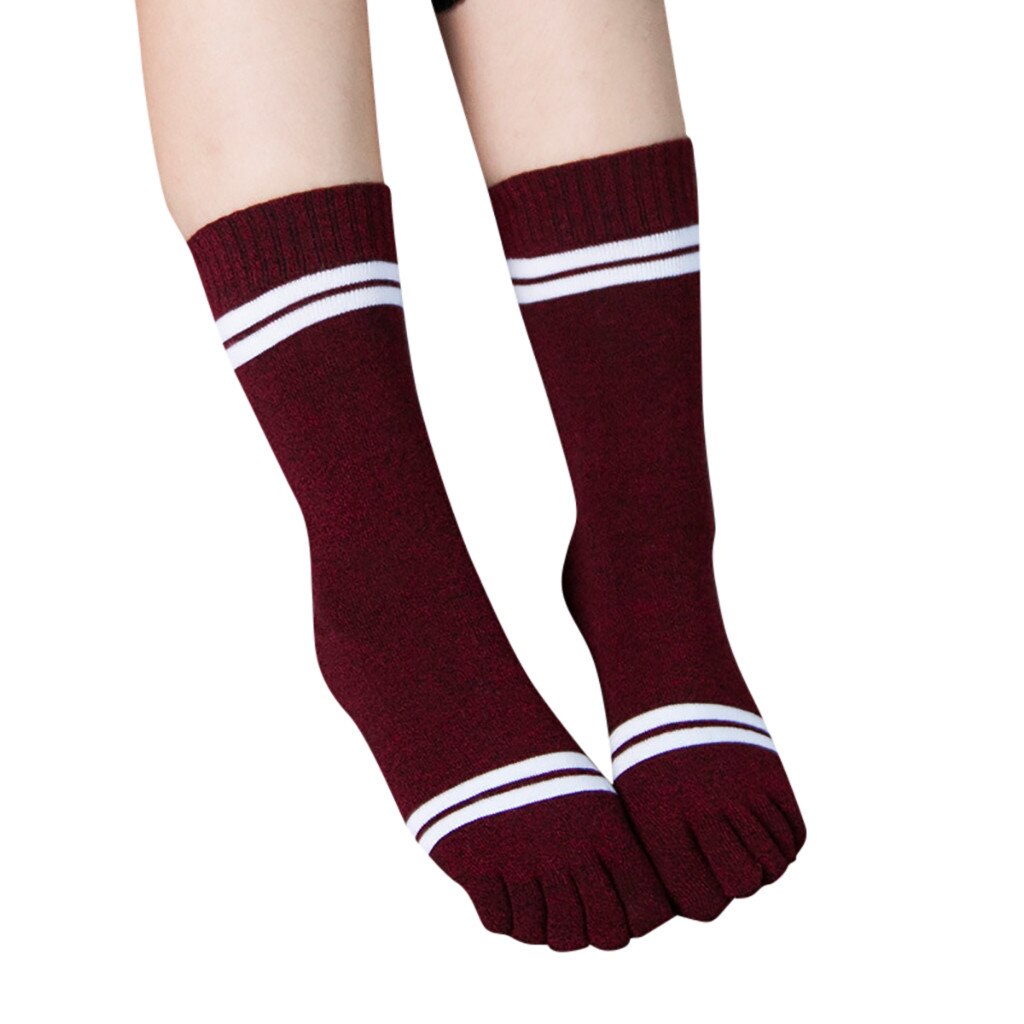 CHAMSGEND Toe socks sports warm casual striped soc... – Grandado